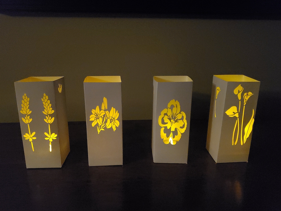 Flower Luminary Lanterns Free Shipping - Etsy