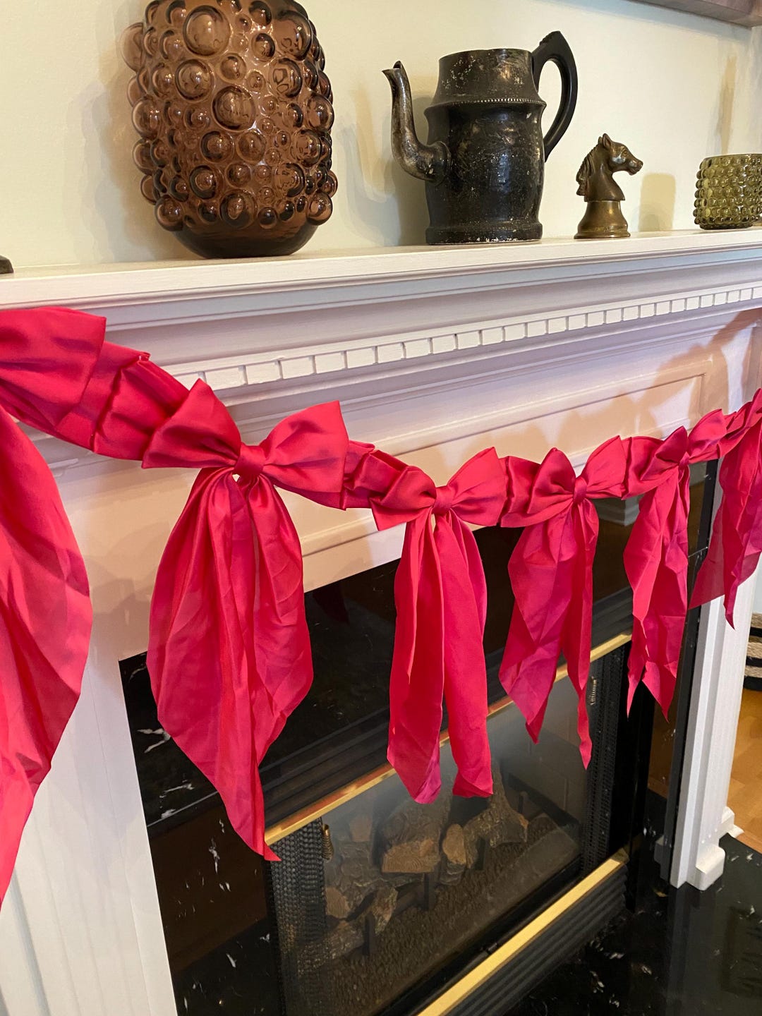 Hot Pink Satin Bow Garland: Coquette Party Decor - Etsy