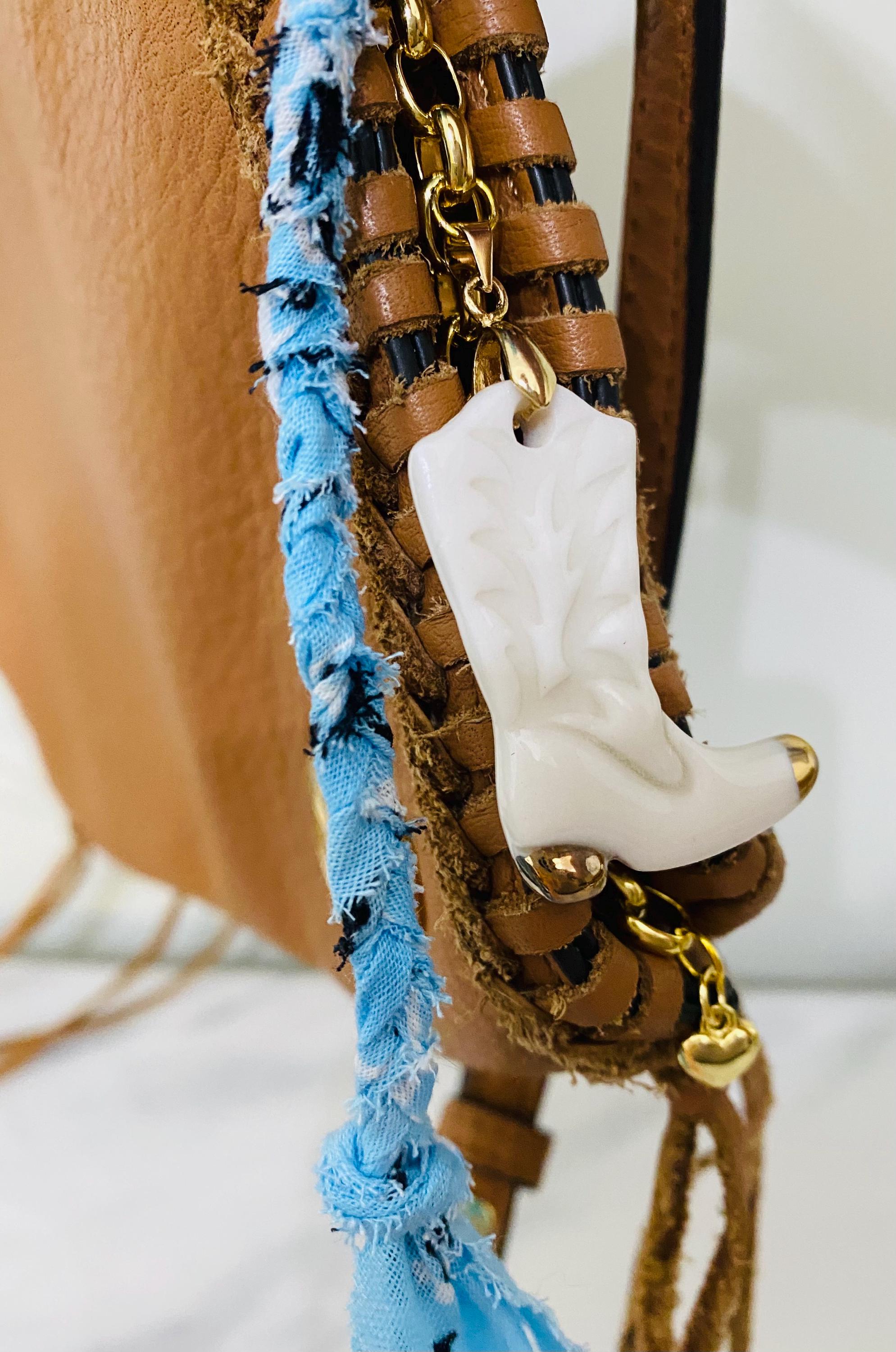 Cowboy Boot Western Bag Charm | Coastal Cowgirl Bag Keychain Bandana ...