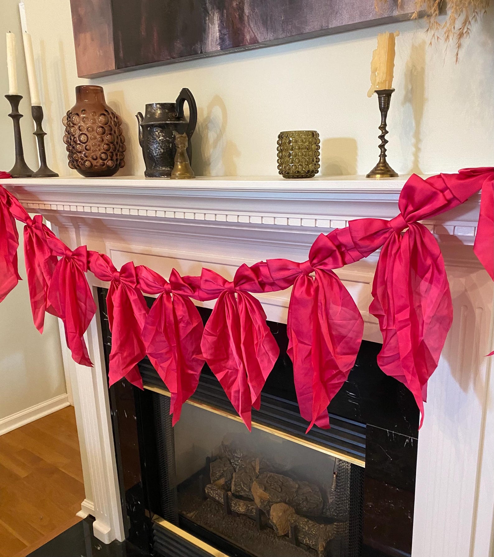 Hot Pink Satin Bow Garland: Coquette Party Decor - Etsy