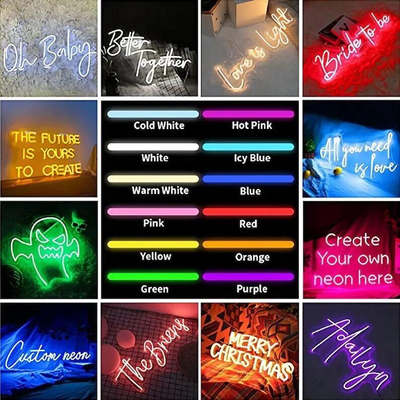 Custom Neon Sign Neon Signs Personalized Gifts Wedding Signs Family ...