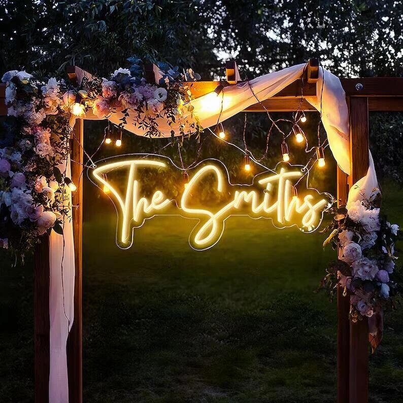 Custom Neon Sign Neon Signs Personalized Gifts Wedding Signs Family ...