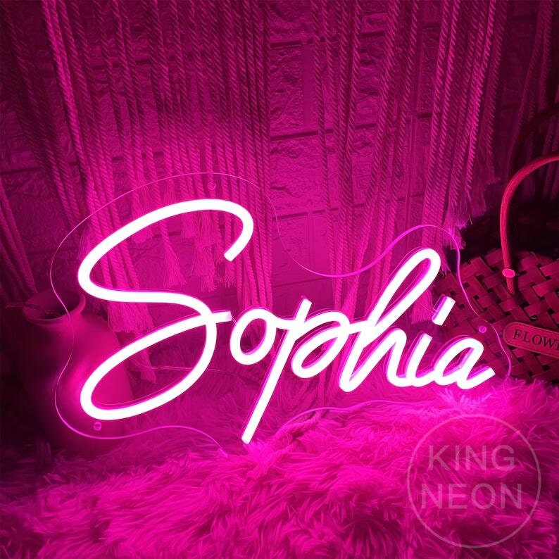 Custom Neon Name Sign,kids Bedroom Neon Sign Light,light up Name Sign ...