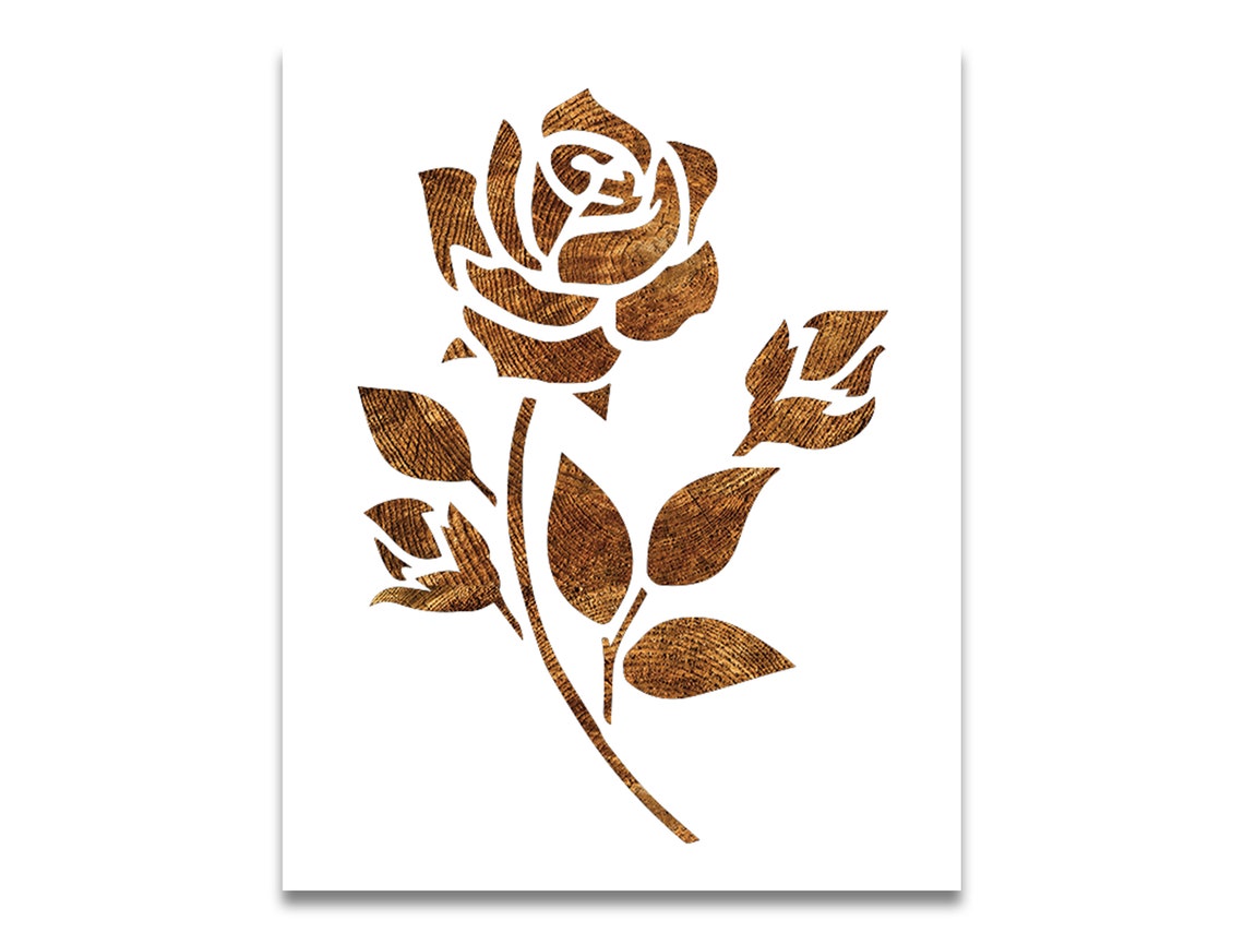 Rose Stencil Reusable Color Draw & Paint Custom Stencil | Etsy