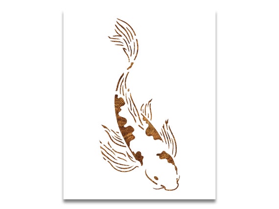 Koi Fish Stencil