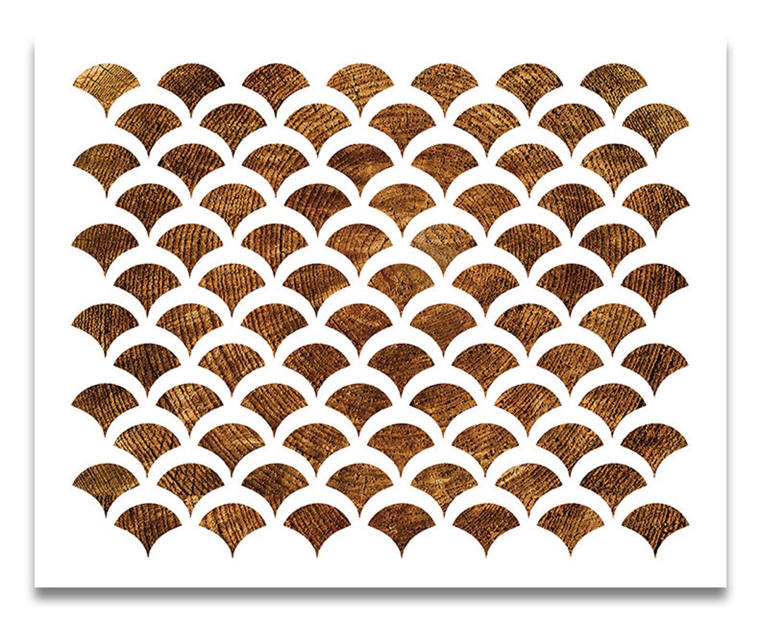 1 Scales Patten Stencil Reusable Color, Draw, Paint Wall Stencil Art - Etsy