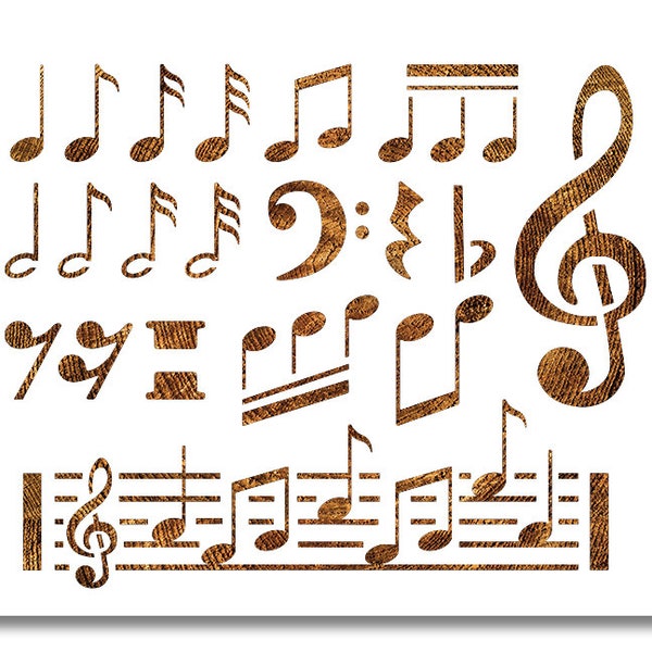 Music Note Stencil - Etsy