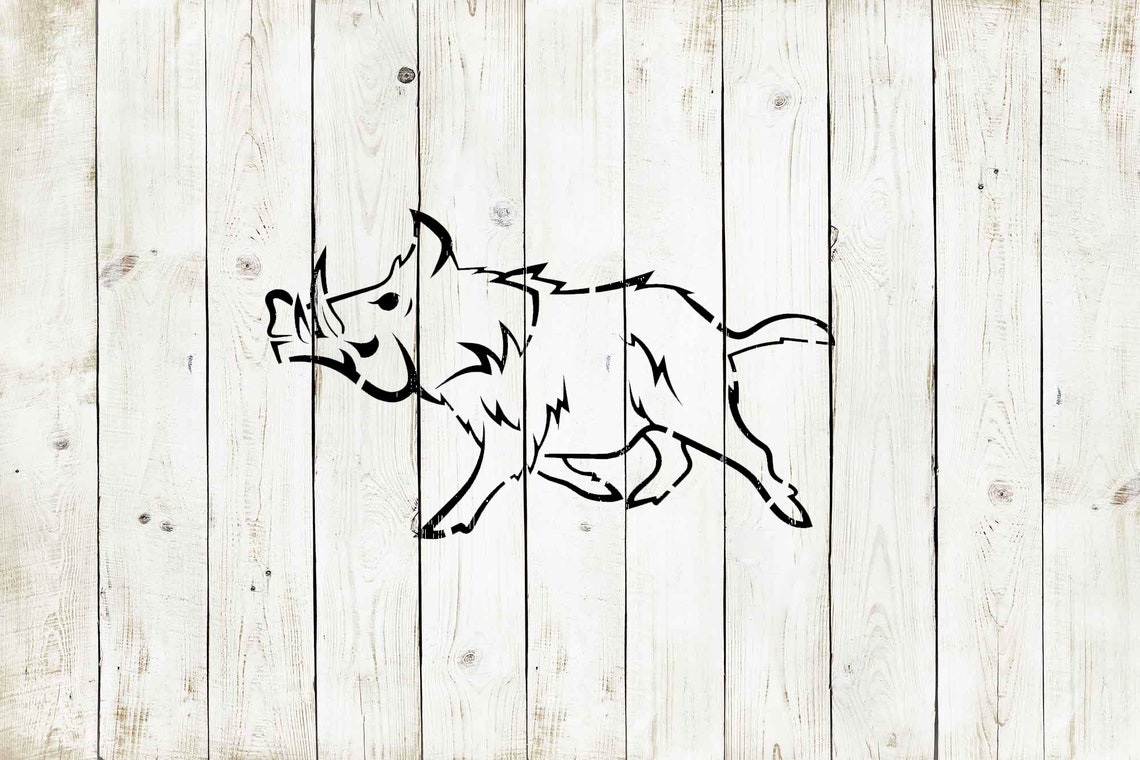 Wild Hog Pig Stencil Reusable Color Draw & Paint Stencil - Etsy