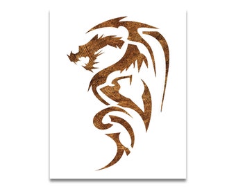 Wood Burning Stencil Dragon - Etsy