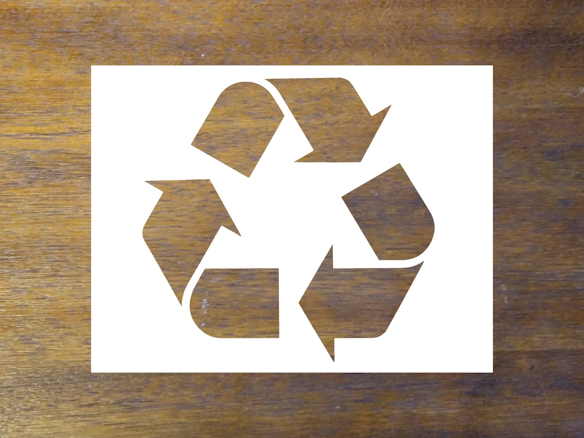 Recycle Stencil Recycle Logo Stencil - Etsy