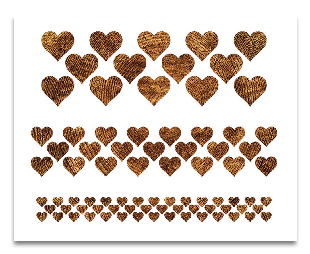 Heart Stripe Pattern Stencil 3 Sizes Reusable Color, Draw, & Paint Cool ...