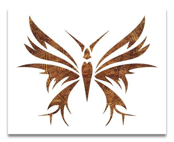 Aztec Butterfly Stencil Reusable Color Draw & Paint Custom | Etsy