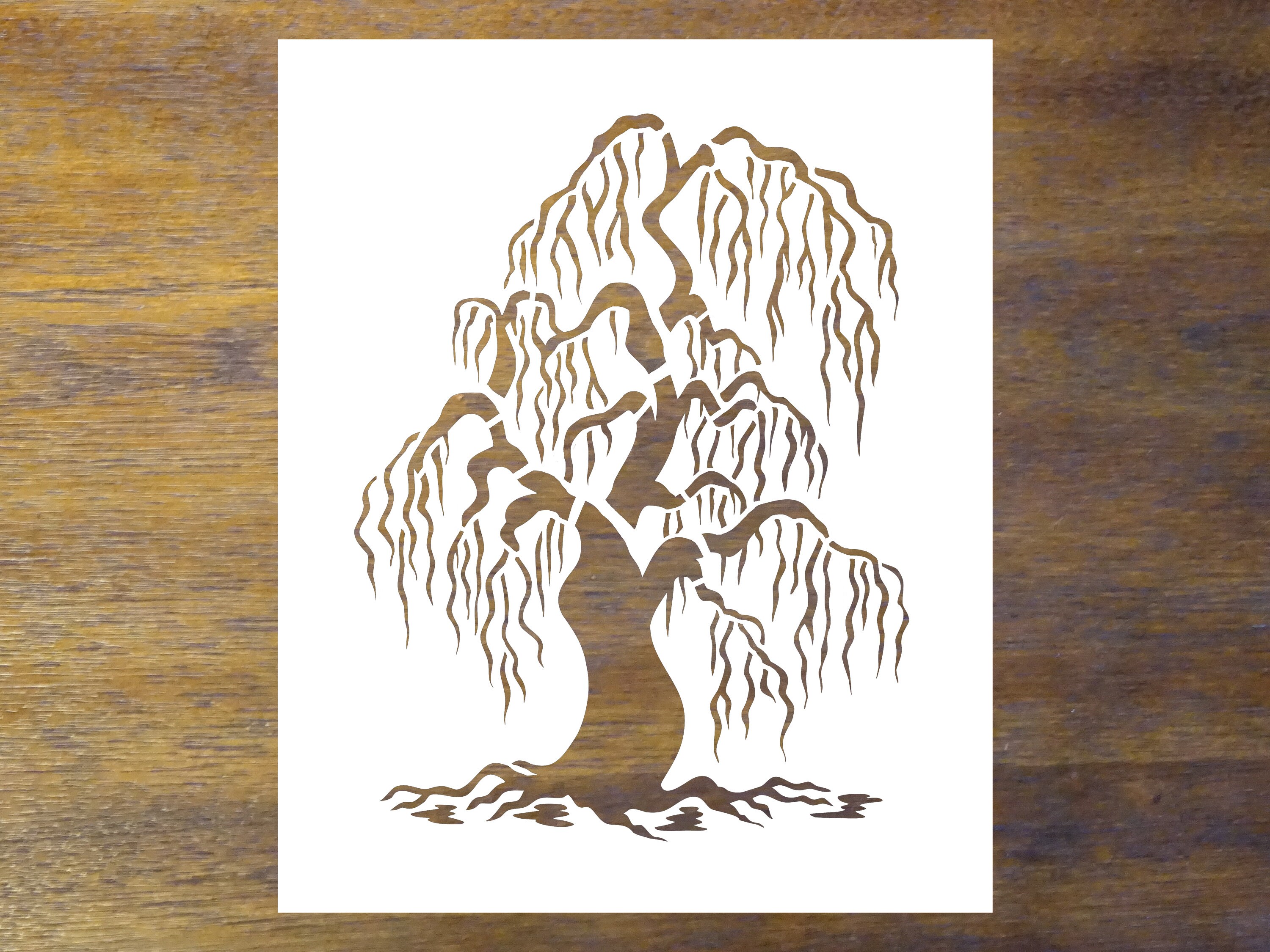 Weeping Willow Tree Stencil Reusable Color Draw & Paint | Etsy