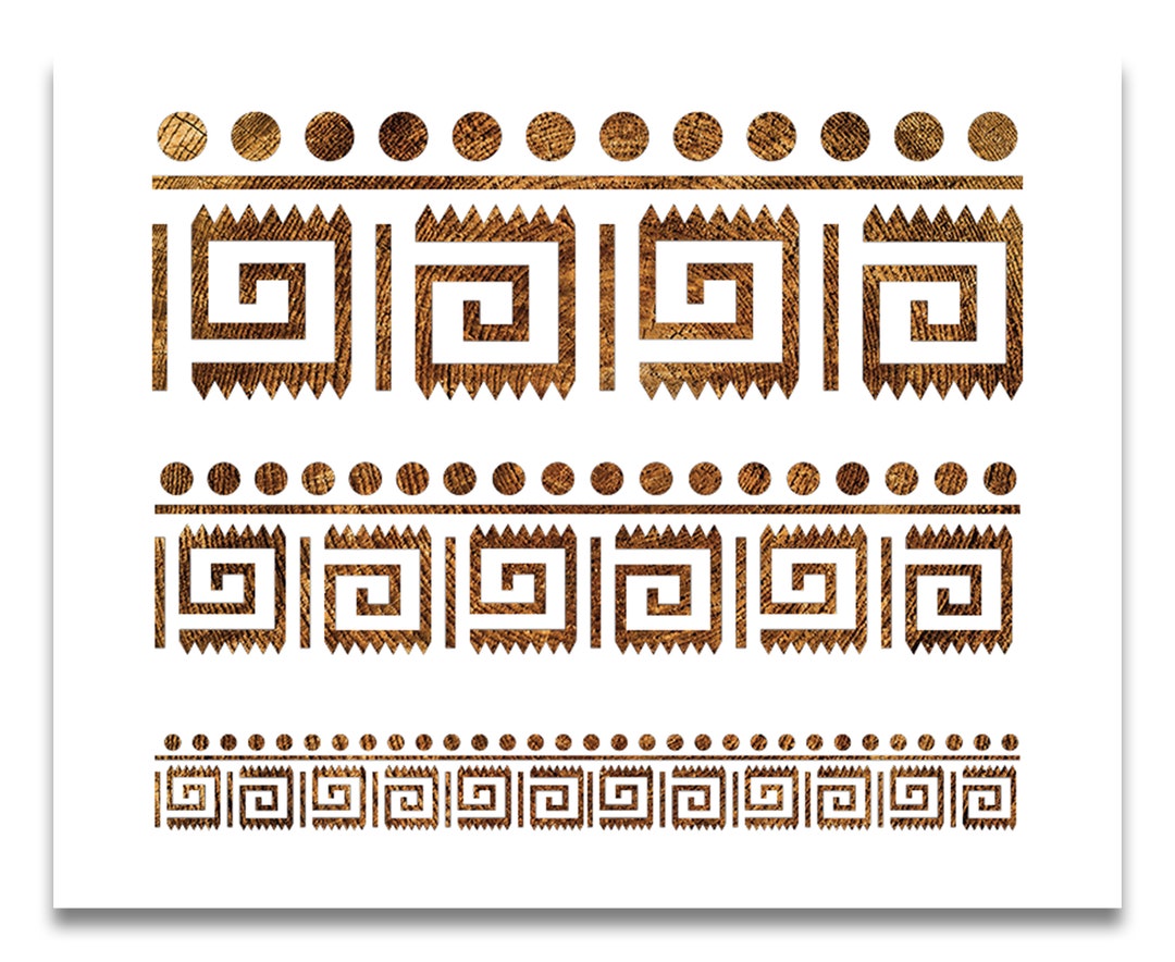 Aztec Patten Stencil Reusable Color Draw Paint Wall Tribal - Etsy