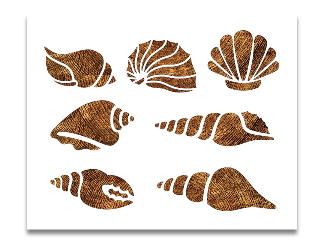 Sea Shells Stencil Reusable Color, Draw, & Paint Stencil - Etsy