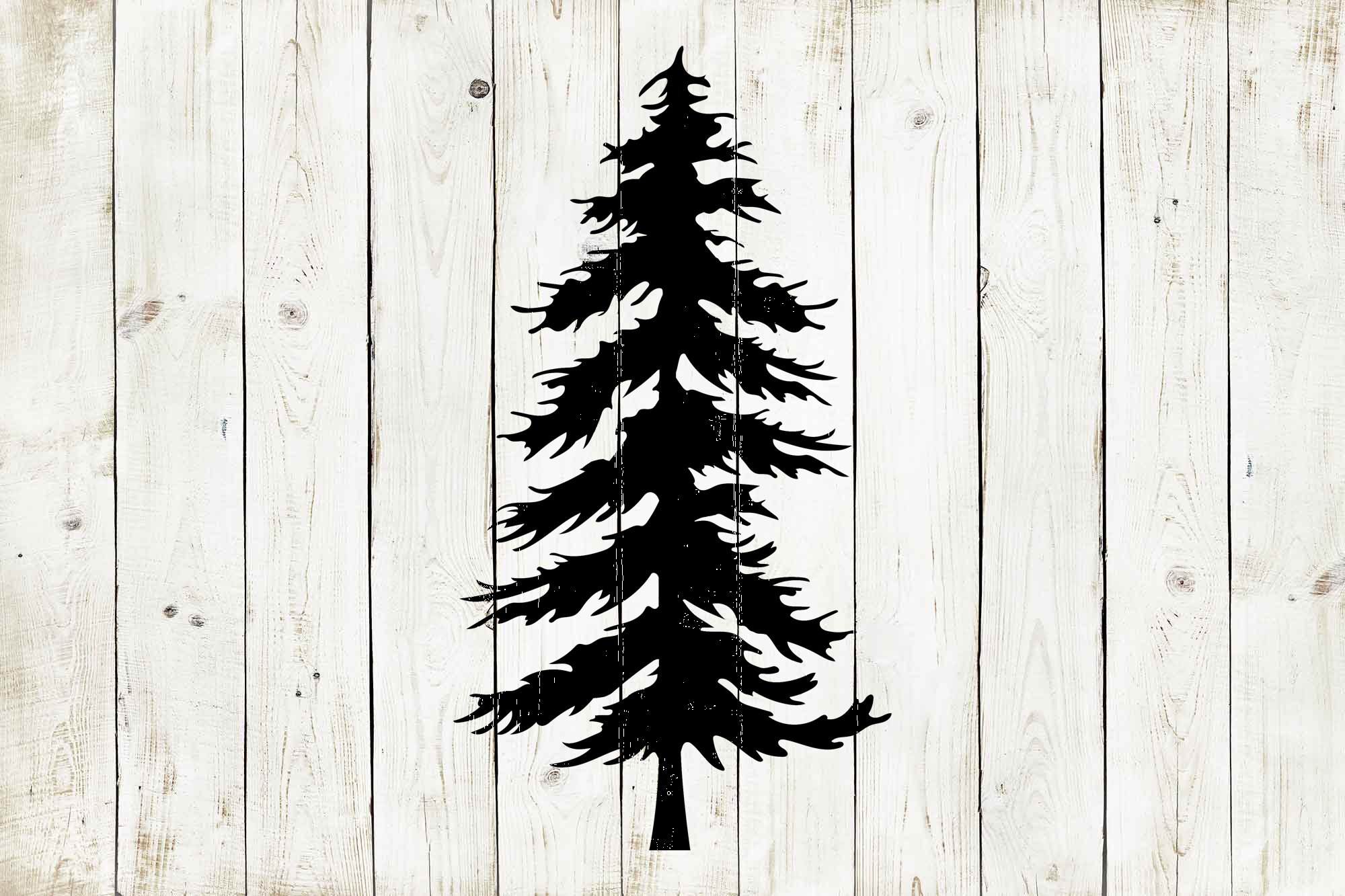 Pine Tree Stencil Spruce Pine Tree Reusable Color Draw & - Etsy