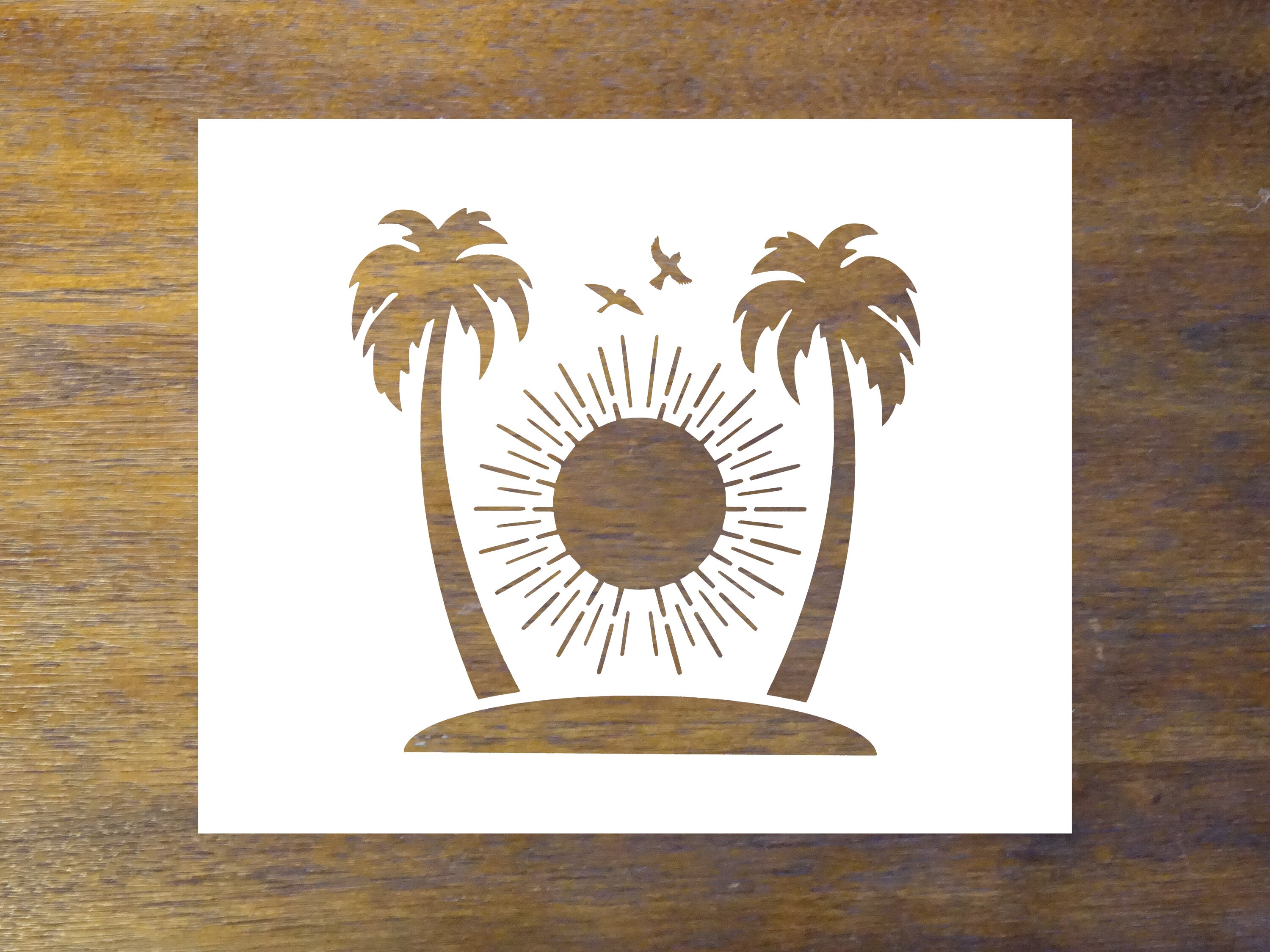 Palm Tree Stencil Reusable Color Draw & Paint Stencil | Etsy