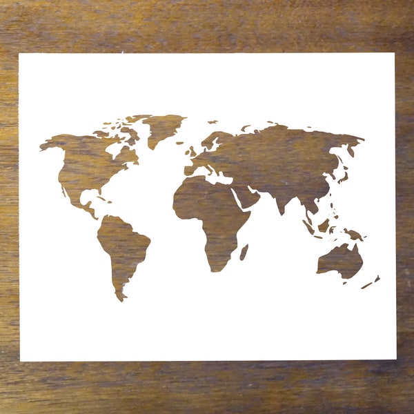 World Map Stencil - Etsy