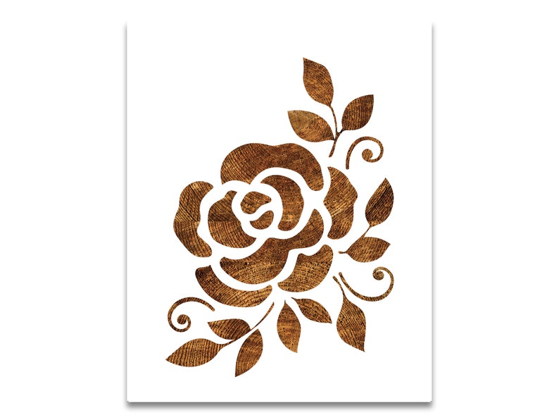 Rose Stencil Reusable Color Draw Paint Custom Stencil Art | Etsy
