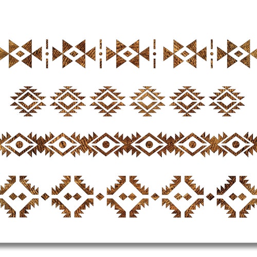 Aztec Pattern Stencil Reusable Color Draw & Paint Cool | Etsy