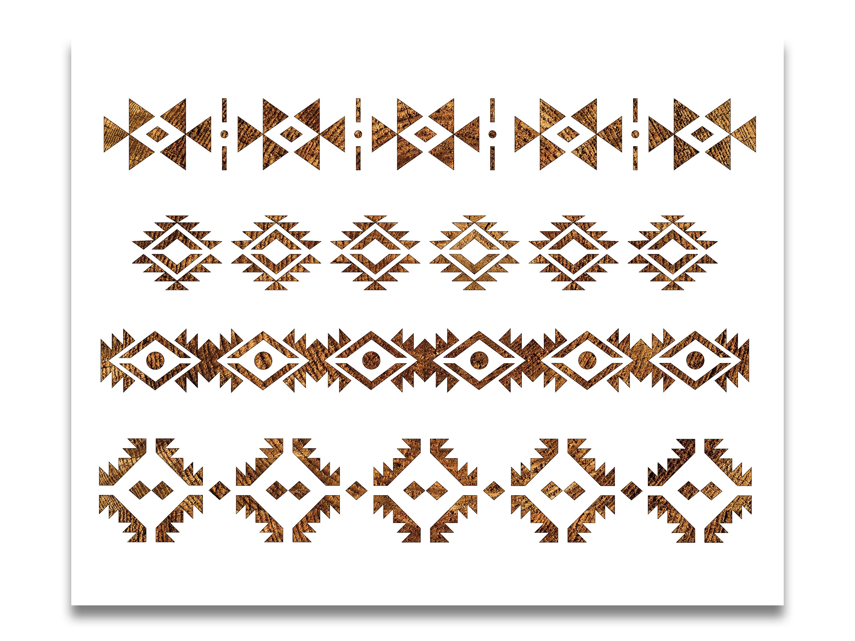 Aztec Pattern Stencil