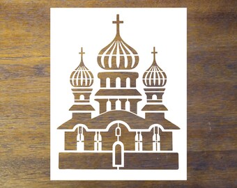 Church Stencil | Etsy
