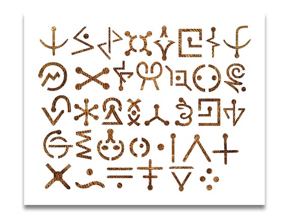 Custom Made Alienese Font Stencil 11x8.5 - Etsy