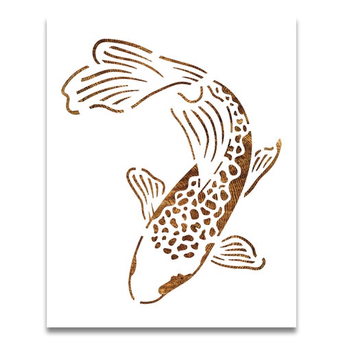 Koi Fish Stencil