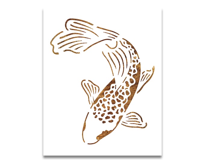 Koi Fish Stencil Reusable Color Draw & Paint Stencil - Etsy