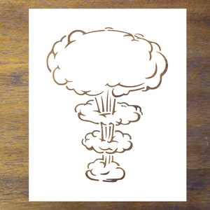 Nuclear Explosion Stencil Bomb Stencil Reusable Color | Etsy