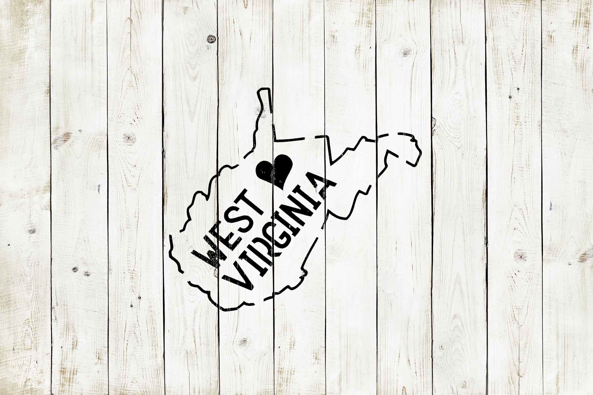 West Virginia Stencil | Etsy