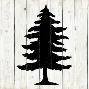 Pine Tree Stencil Spruce Pine Tree Reusable Color Draw & - Etsy