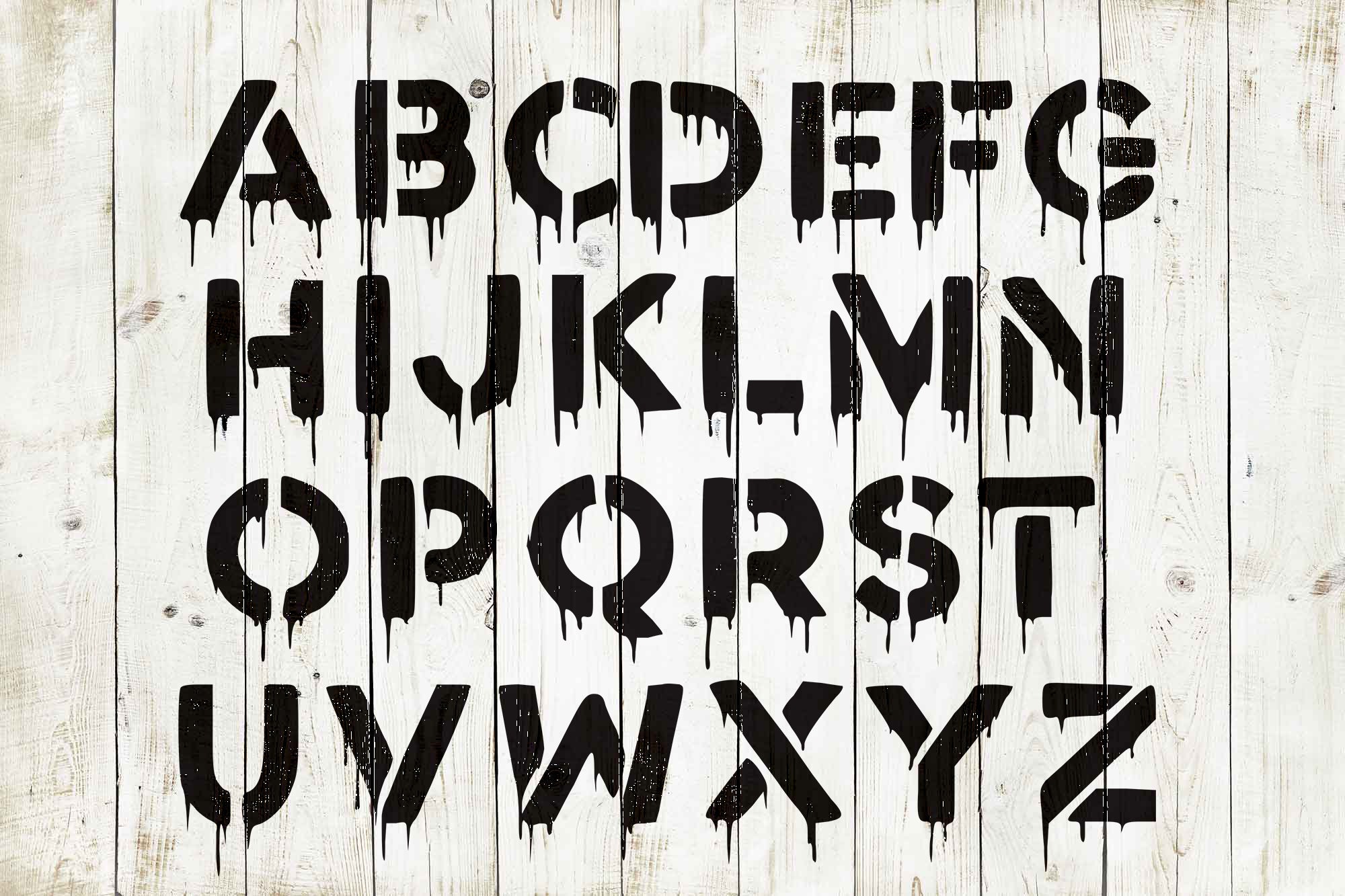 Gothic Graffiti Font Stencil 11x9 Reusable | Etsy