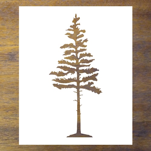 Pine Tree Stencil Reusable Color Draw & Paint Stencil - Etsy