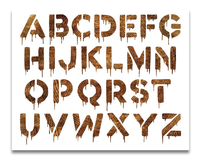 Gothic Graffiti Font Stencil 11x9 Reusable Color, Draw, & Paint Custom ...