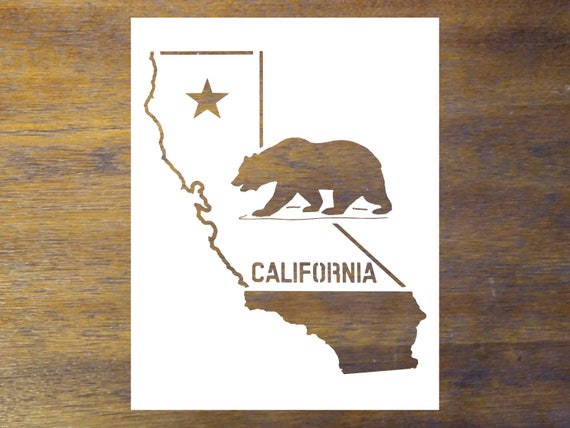 California Flag Stencil Reusable Color Draw & Paint - Etsy