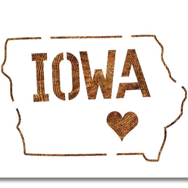 Iowa State Stencil - Etsy
