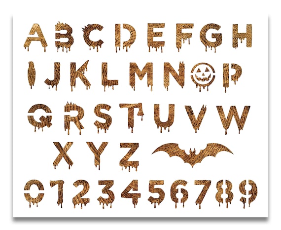 Spooky Letter Stencils