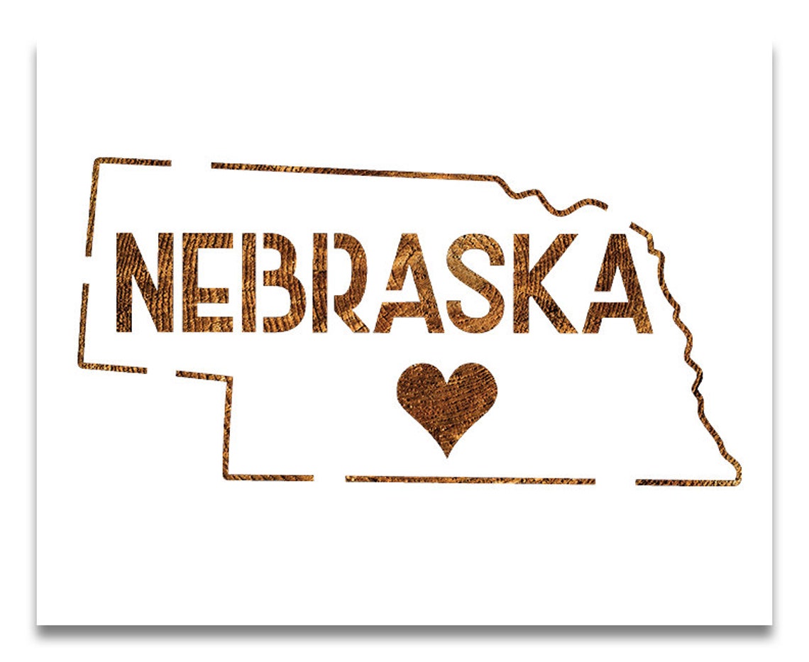 Nebraska Stencil Reusable Color Draw & Paint Stencil | Etsy