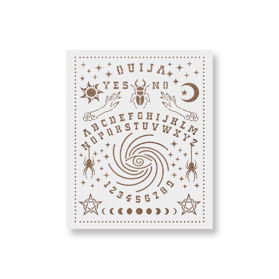 Ouija Board Stencil Daemon Summoning Stencil Reusable Cool Custom Wall ...