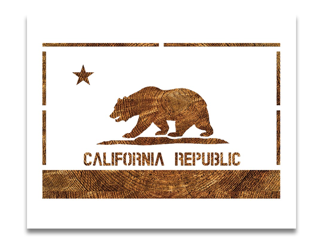 California Flag Stencil Reusable Color, Draw, & Paint Stencil - Etsy