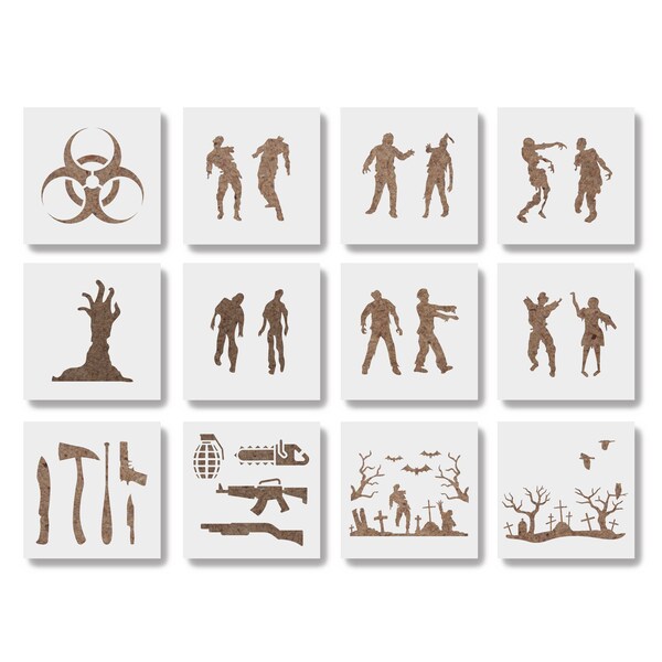 Zombie Stencil - Etsy