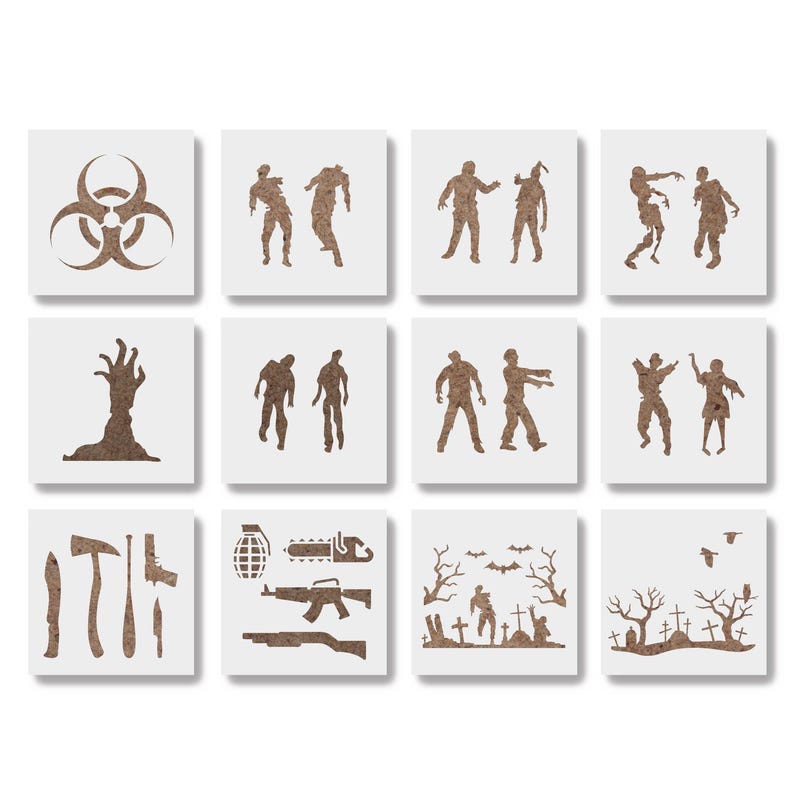 Zombie Stencil - Etsy