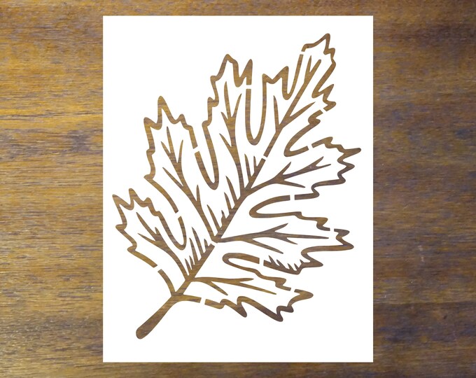Oak Leaf Stencil Leaf Stencil, Oak Leaf Stencil, Leaves Stencil, Oak ...