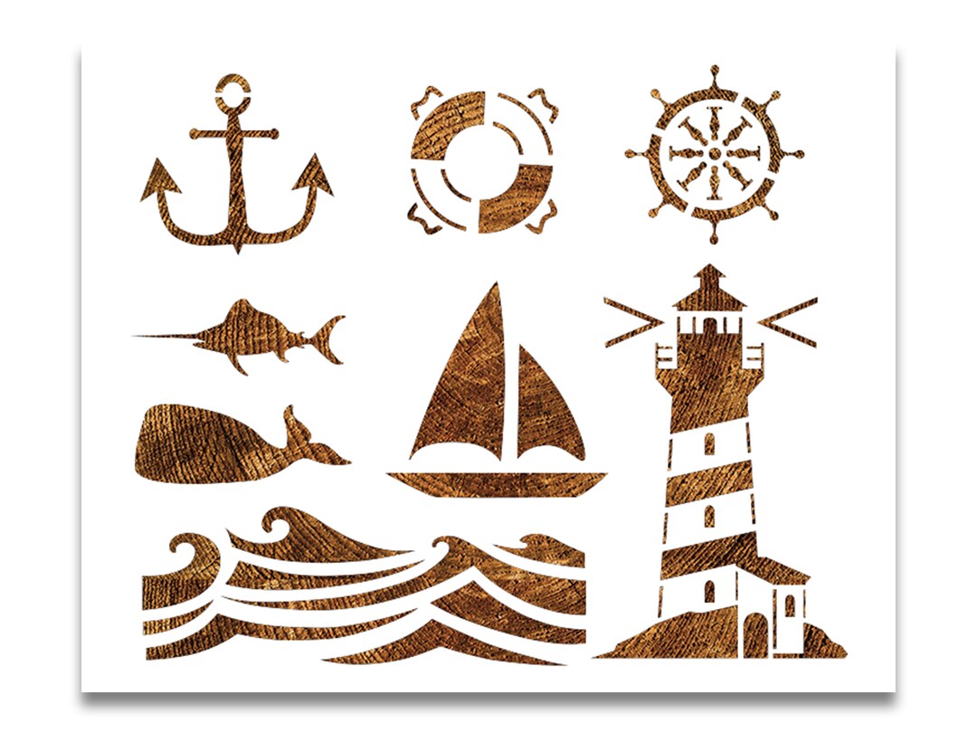 Sailor Stencil Reusable Color Draw Paint Custom Anchor - Etsy