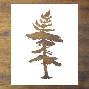 Pine Tree Stencil Spruce Tree Stencil Reusable Color - Etsy