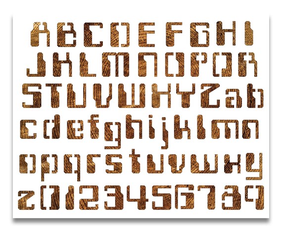 Classic Computer Font Stencil 11x9 Reusable - Etsy