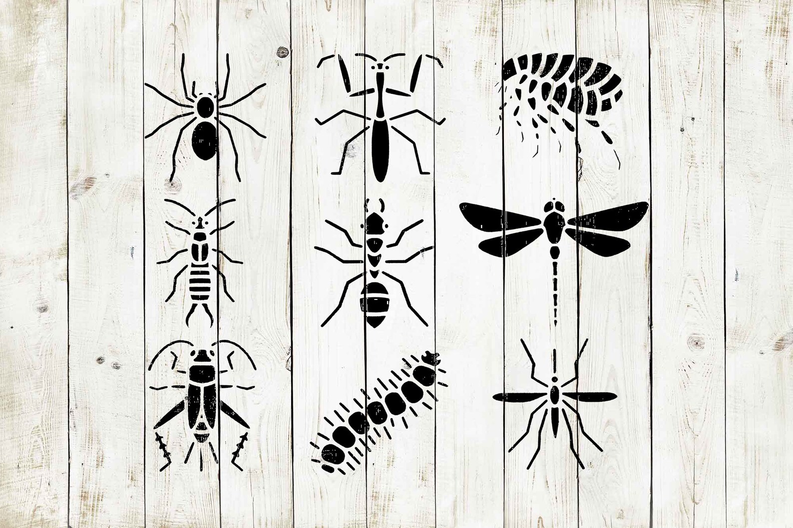 Bugs Stencil Insects Stencil Reusable Color Draw & Paint - Etsy