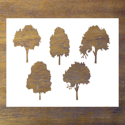 Trees Stencil Reusable Color Draw & Paint Stencil - Etsy