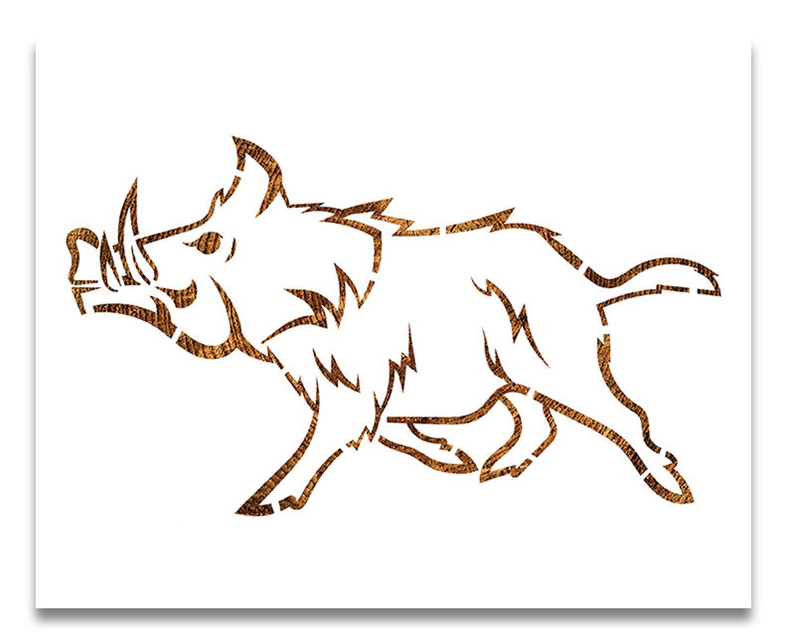 Wild Hog Pig Stencil Reusable Color Draw & Paint Stencil | Etsy